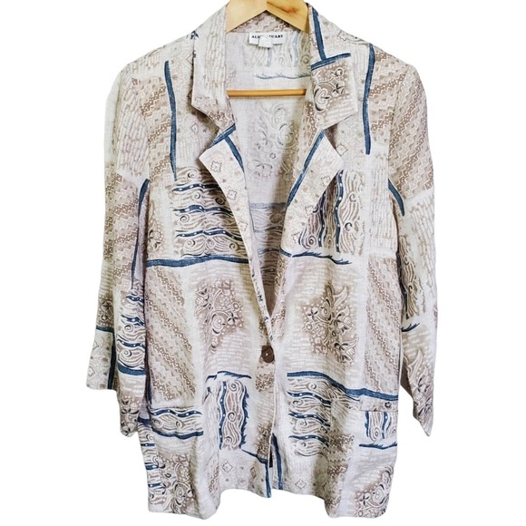 Vintage | Jackets & Coats | Vintage Alice Stuart Linen Retro Beach ...